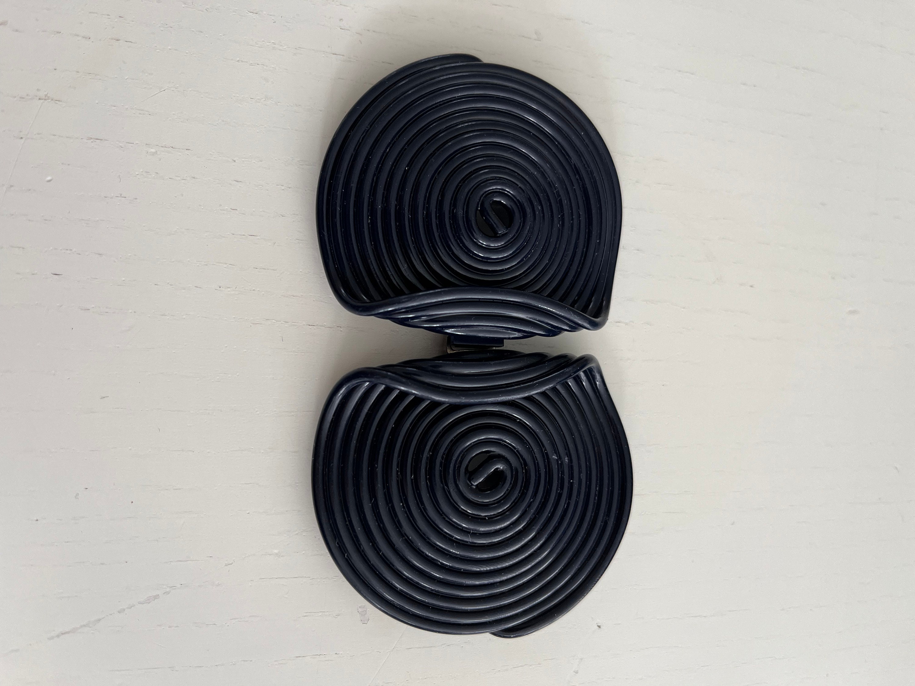 1940s Celluloid Buckle 1940s Navy Blue Buckle - Etsy