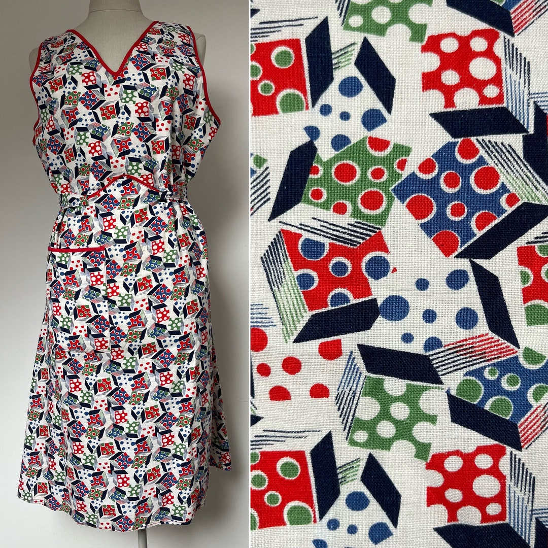 NOS CC41 Full Apron, 1940s Hostess Apron, 1940s Apron, 1940s Pinnie ...