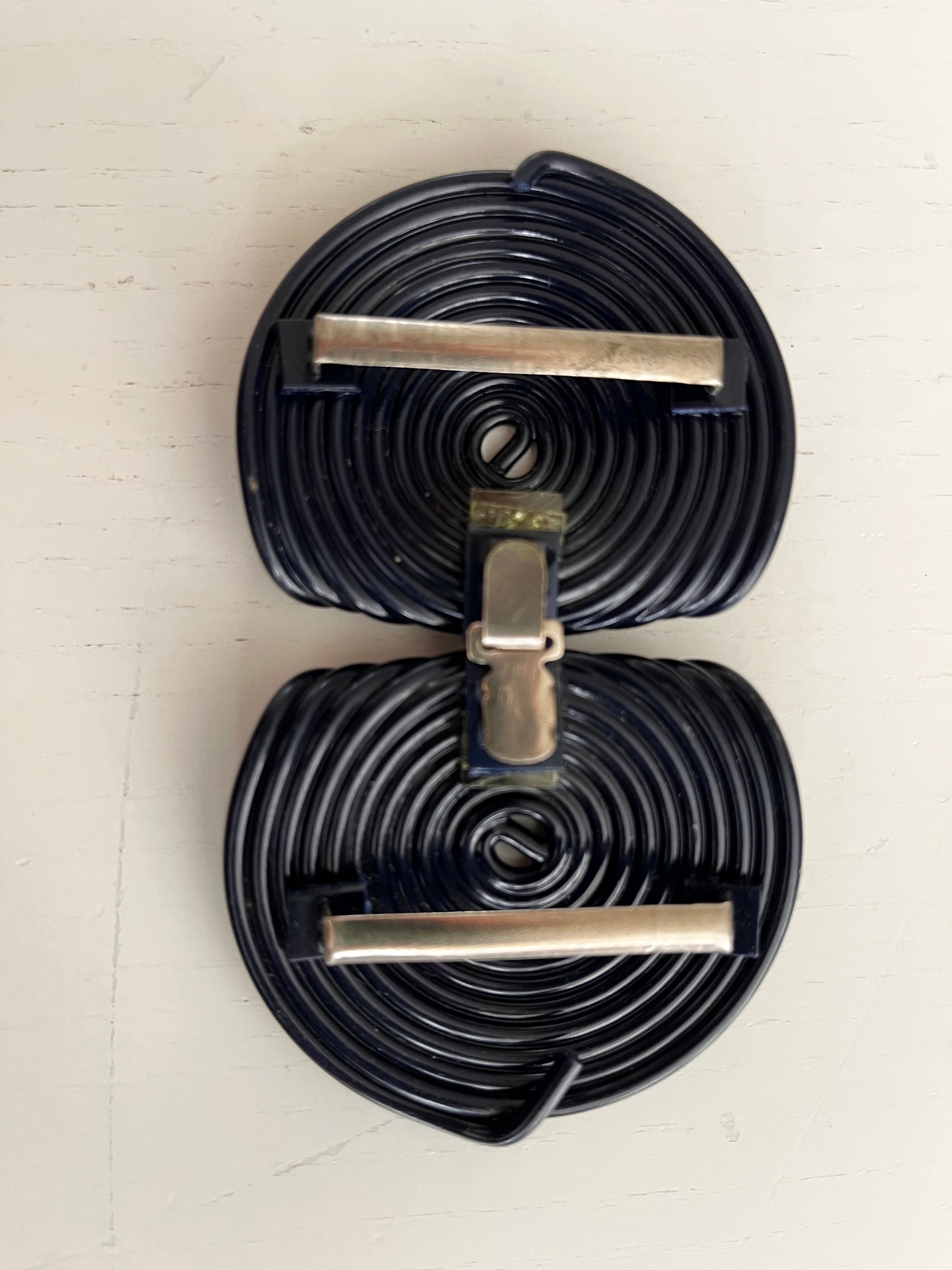1940s Celluloid Buckle 1940s Navy Blue Buckle - Etsy