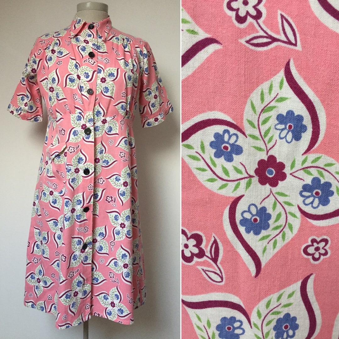 40s CC41 Dress 40s Day Dress 40s Dress 40s Pink Dress Size - Etsy UK