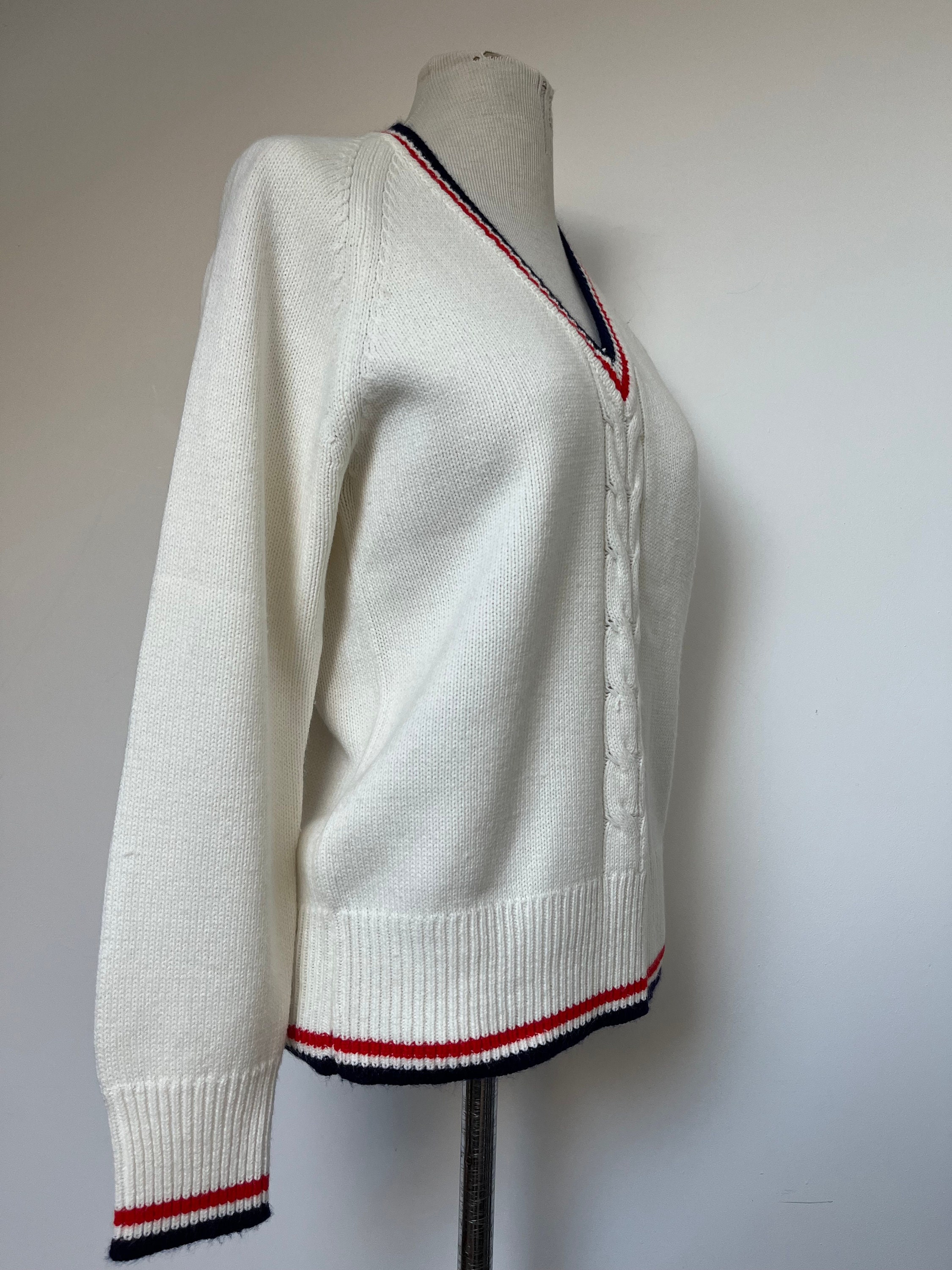 1970s Cricket Jumper, 1970s Sports Jumper, 1970s Long Sleeved Jumper ...