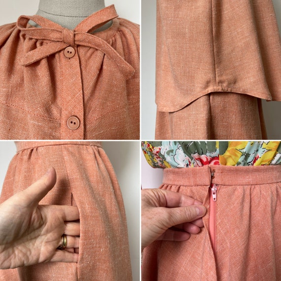 1970s YUKI (Gnyuki Torimaru) Skirt Suit, 1970s Peach … - Gem