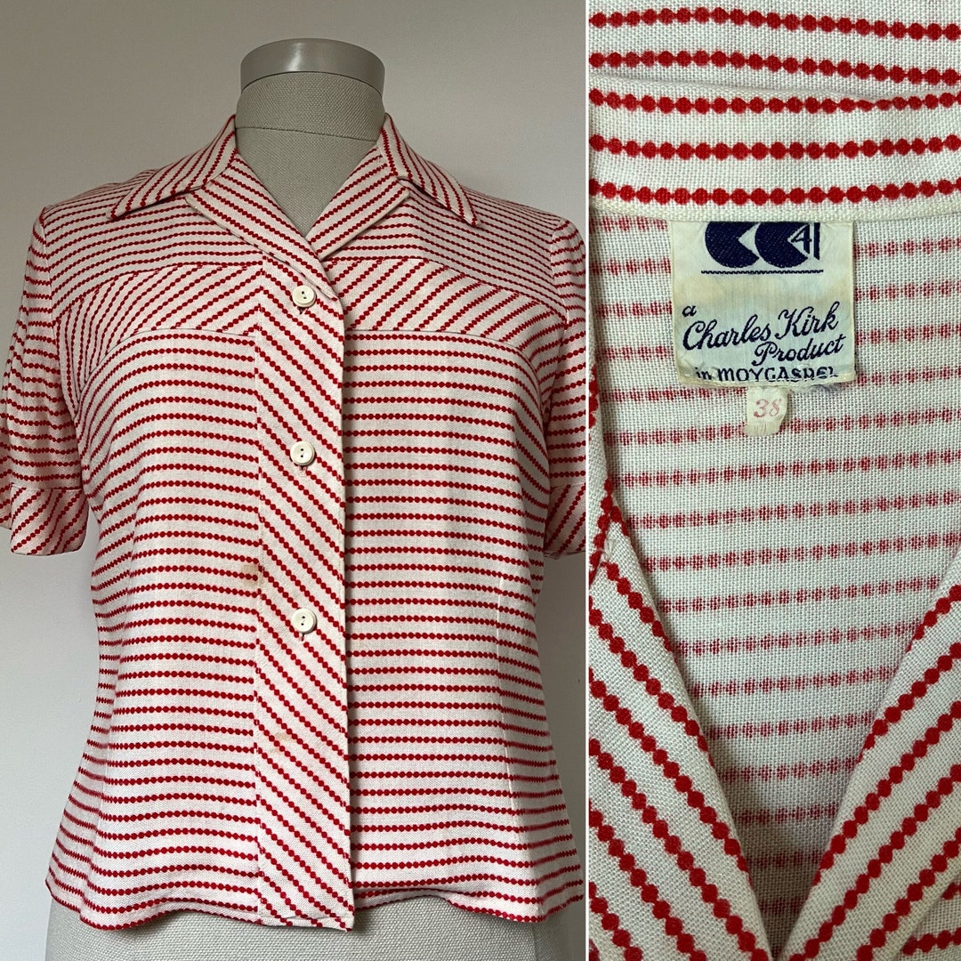 CC41 1940s Moygashel Blouse, CC41 Blouse, 1940s Moygashel Blouse, 1940s ...