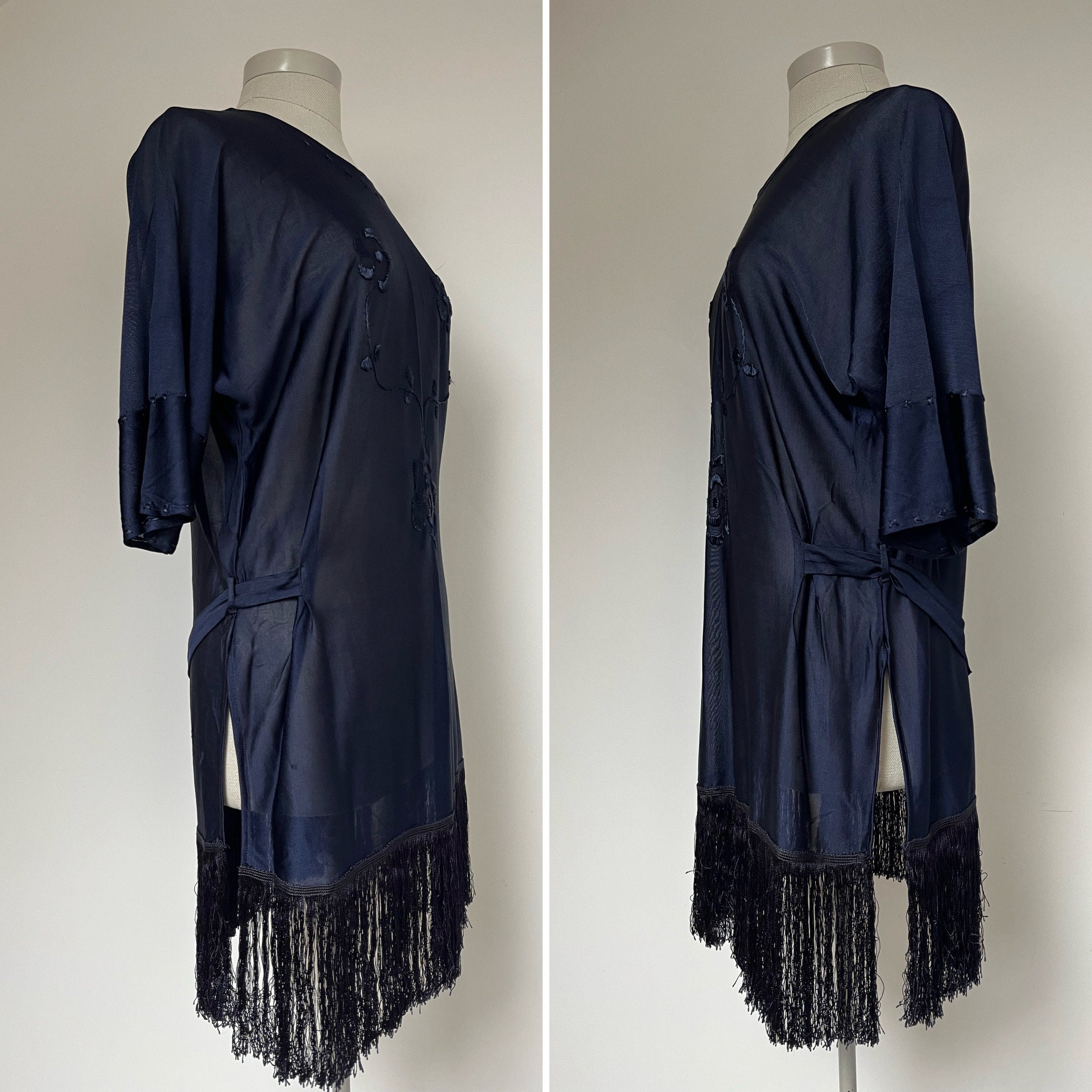 1920s Fringed Tabard, 1920s Tabard, 1920s Jersey Top, 1920s Knit - Etsy UK