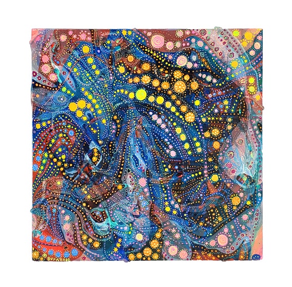 Dots Abstract Pointillism Galaxy Painting: Tiny Detail | Etsy