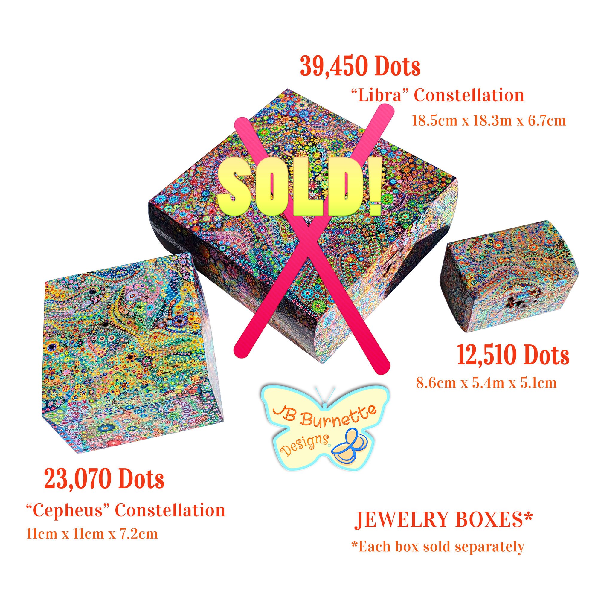 Dot Microart Box, 23,070 Dots: Abstract "cepheus Constellation" Jewelry ...