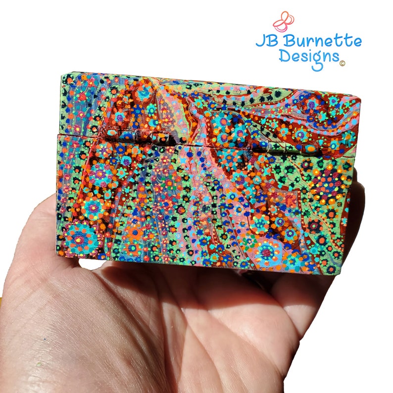 Dot Microart Box, 12,510 Dots: Abstract Painted Jewelry Box, Tiny ...
