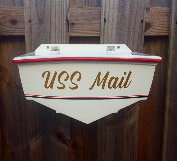 Wall Mounted Nautical Mailbox With Custom Text Fiberglass and - Etsy