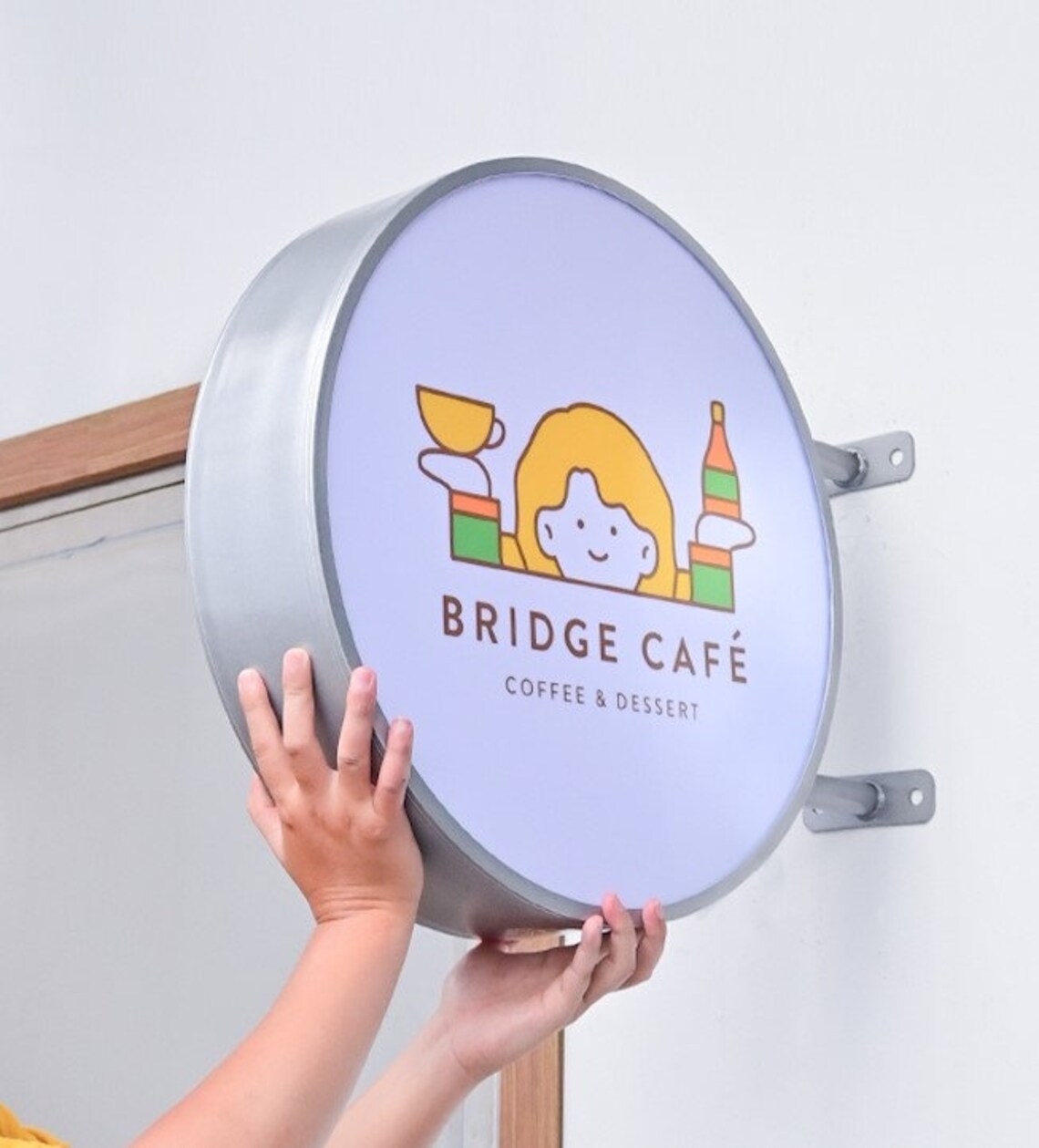 Circle Custom Signround Light Box Store Front Signoutdoor - Etsy