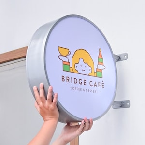 Circle Custom Sign,round Light Box Store Front Sign,outdoor Sign ...