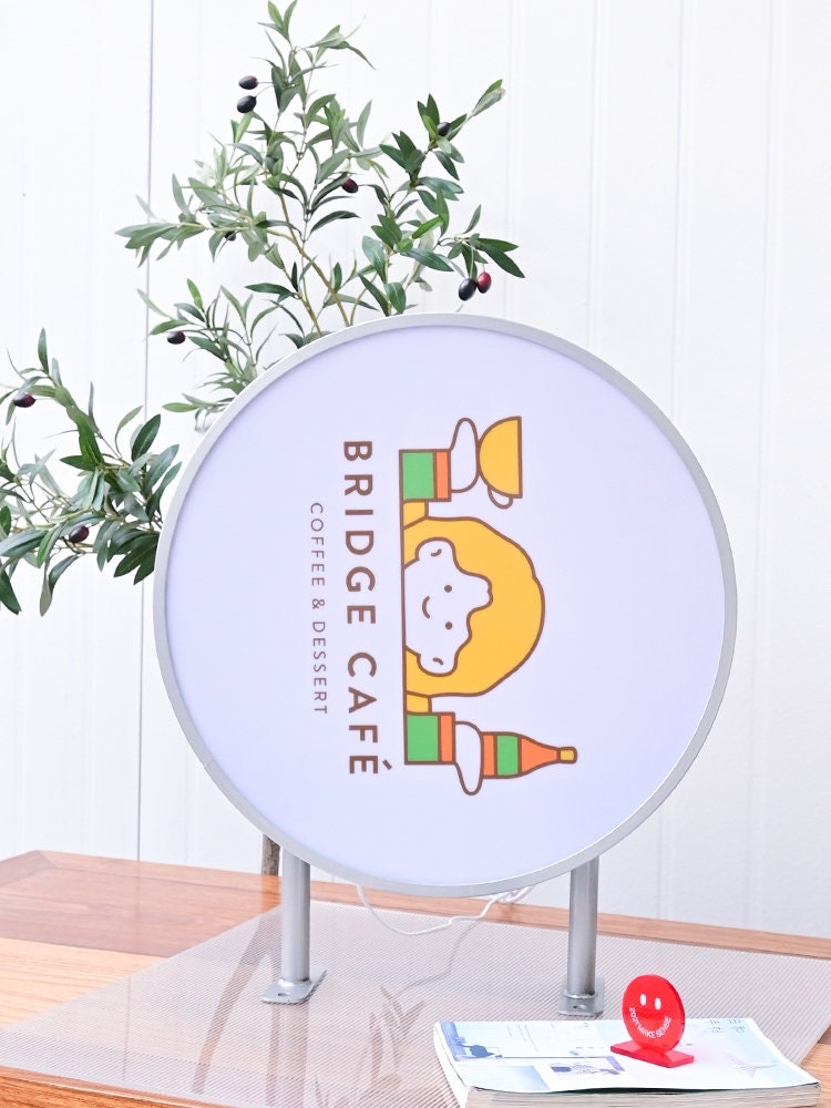 Circle Custom Signround Light Box Store Front Signoutdoor - Etsy