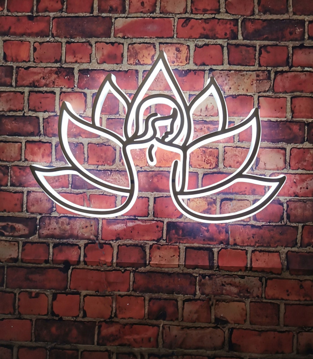 Mini LED Sign Illuminated Logo Sign Brushed Metal Logo 3D - Etsy