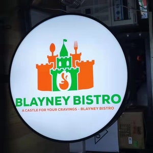 Circle Custom Sign,round Light Box Store Front Sign,outdoor Sign ...