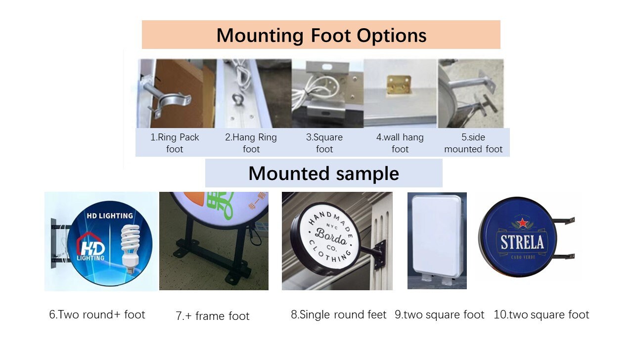 Circle Custom Signround Light Box Store Front Signoutdoor - Etsy