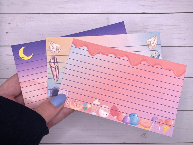 Lined 3x5 Notecards Index Cards Study Cards Recipe Cards - Etsy