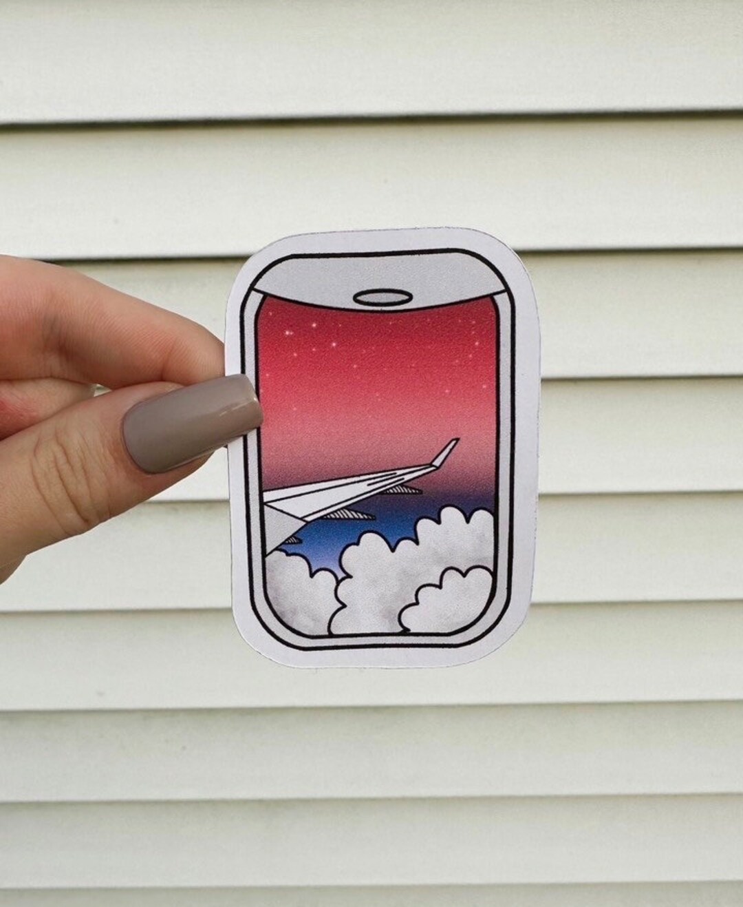 Airplane Window Sticker Water Bottle Sticker Journal - Etsy