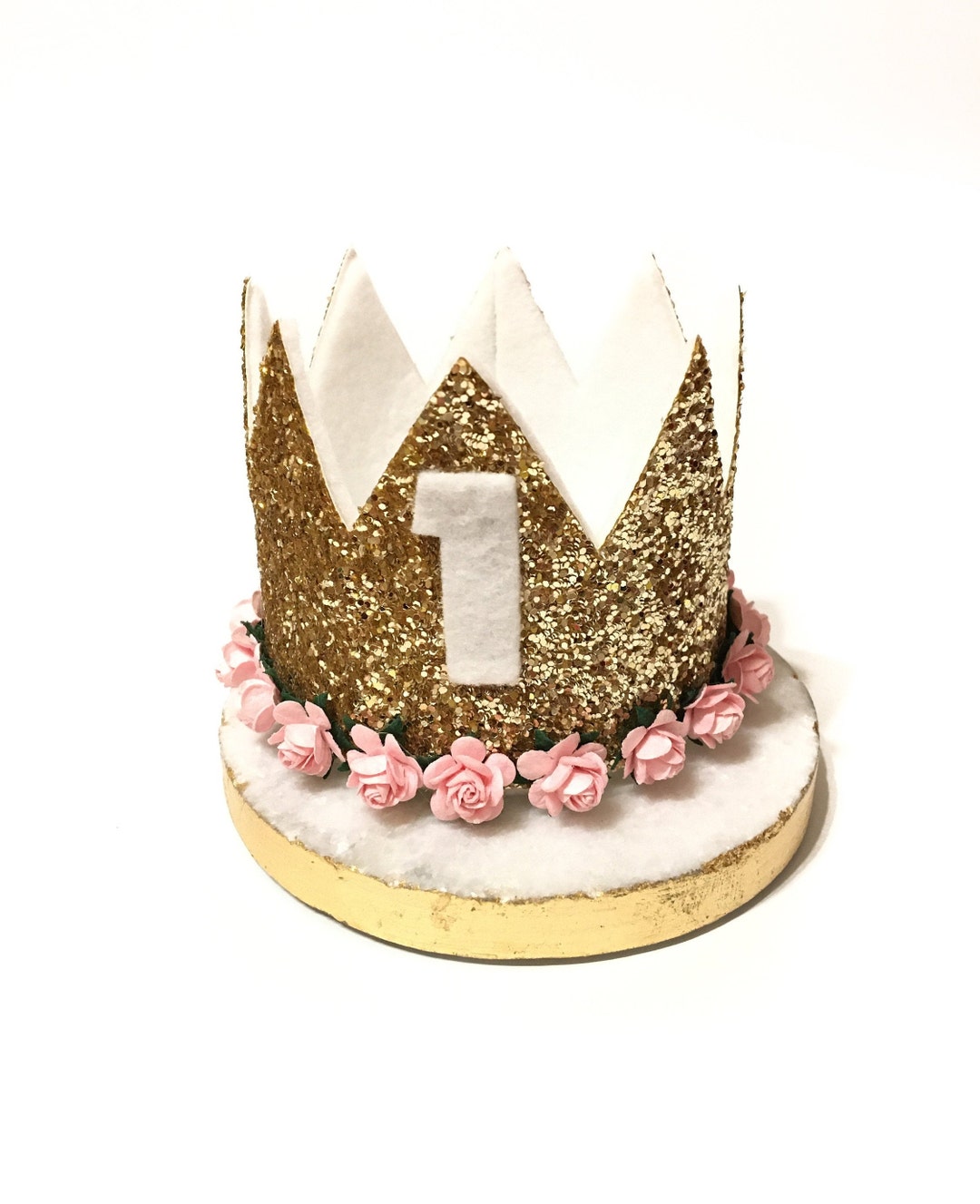 Custom Glitter Birthday Crown: Smash Cake Photo Prop - Etsy