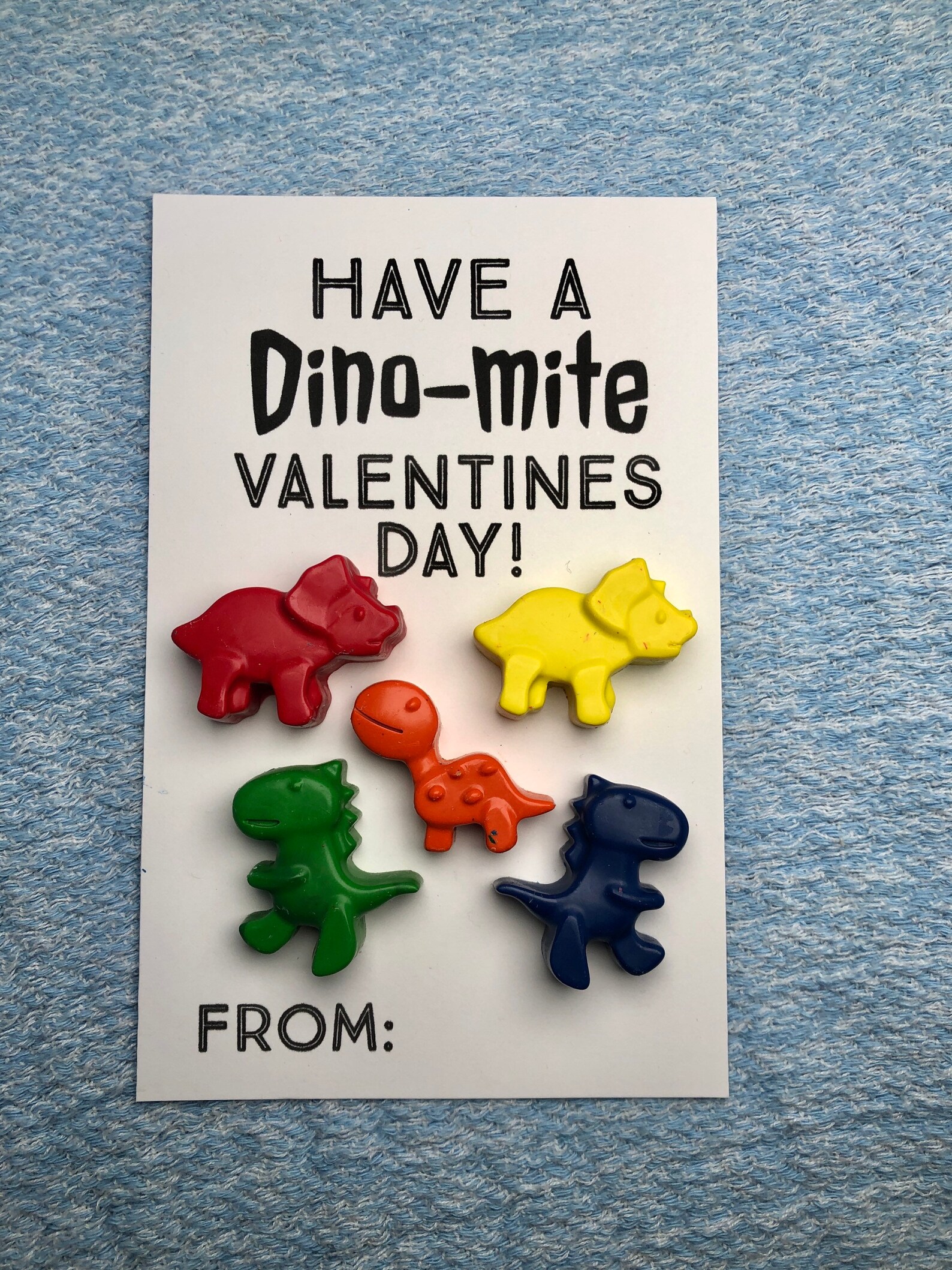 Dinosaur Valentines Day Card Dinosaur Birthday Favor | Etsy