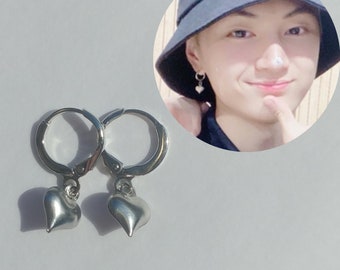 Jay Enhypen Earrings Dupe new Style Kpop Earrings Heart Cuff Earrings ...