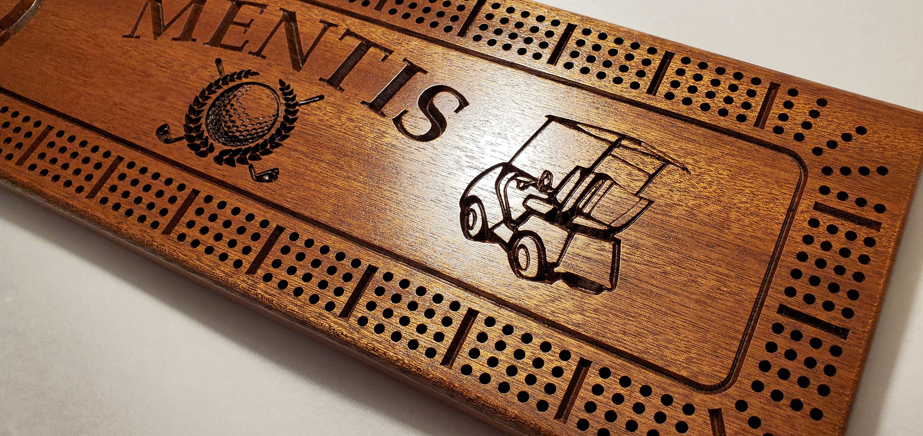 Personalized Golf Themed Cribbage Board Family Name Gift for | Etsy