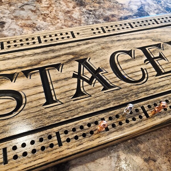 Rustic Cribbage Board - Etsy