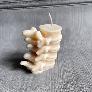 Spine Candle, Bone Candle, Vertebrae Candle, Gothic Gift, Gothic Home ...