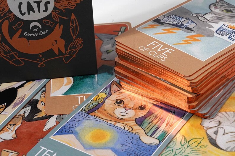 Tarot Cats Tarot Deck Beginners Tarot With Guidebook 78 - Etsy