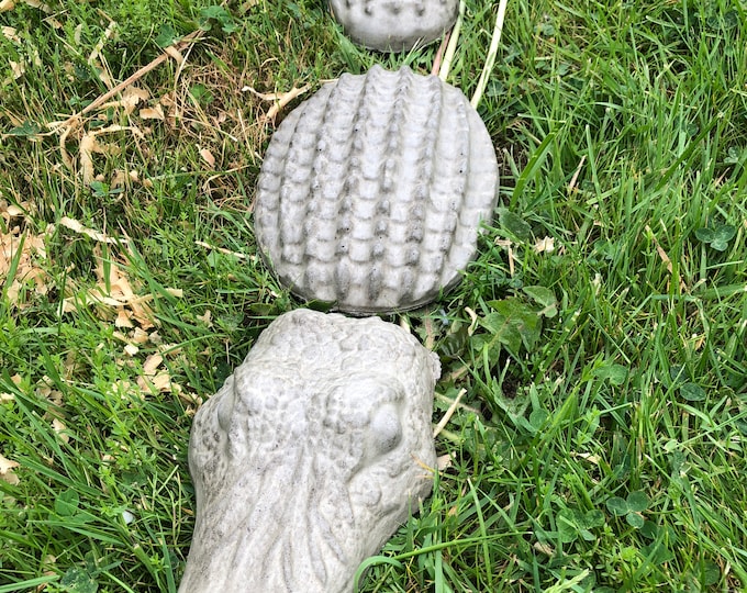 3 Piece Alligator Statue, Concrete Alligator, Yard Ornaments, Garden ...