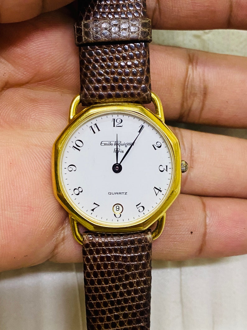 80s Emile Pequignet Paris Quartz Watch - Etsy