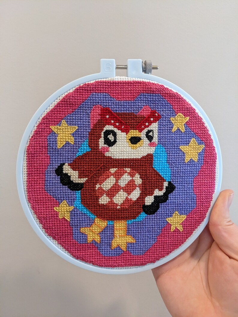 Celeste Animal Crossing Cross Stitch | Embroidery | Handmade | ACNH - Etsy