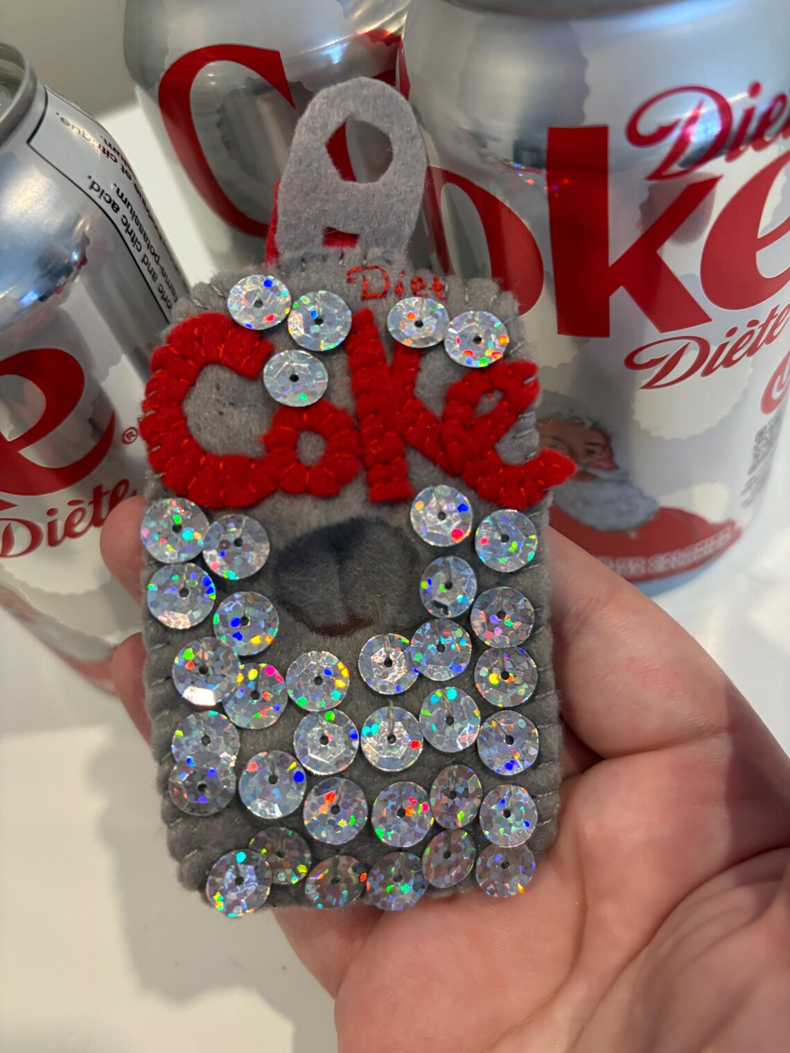 Calico Critters Diet Coke Felt Pouch Bag Charm | Hand Made | Keychain ...