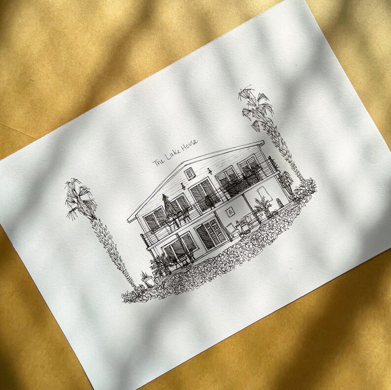 Ink House Portrait: Custom Drawing of Your Home - Etsy