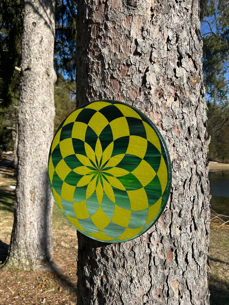 Green Sacred Geometry Hex Sign - Etsy