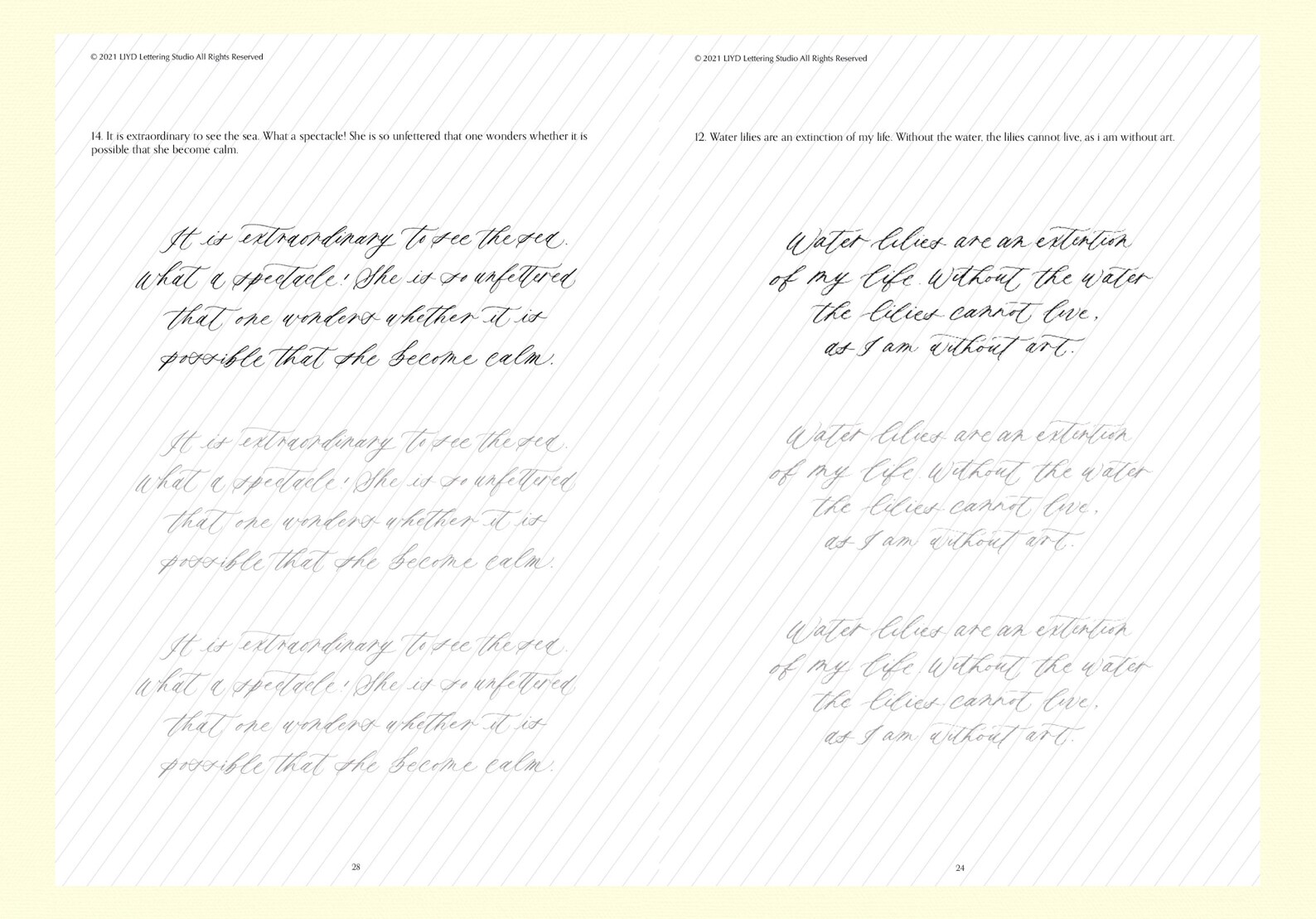 Monet Inspired Modern Calligraphy Traceable Workbook Write - Etsy