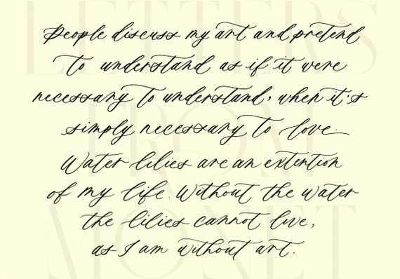 Monet Inspired Modern Calligraphy Traceable Workbook Write | Etsy