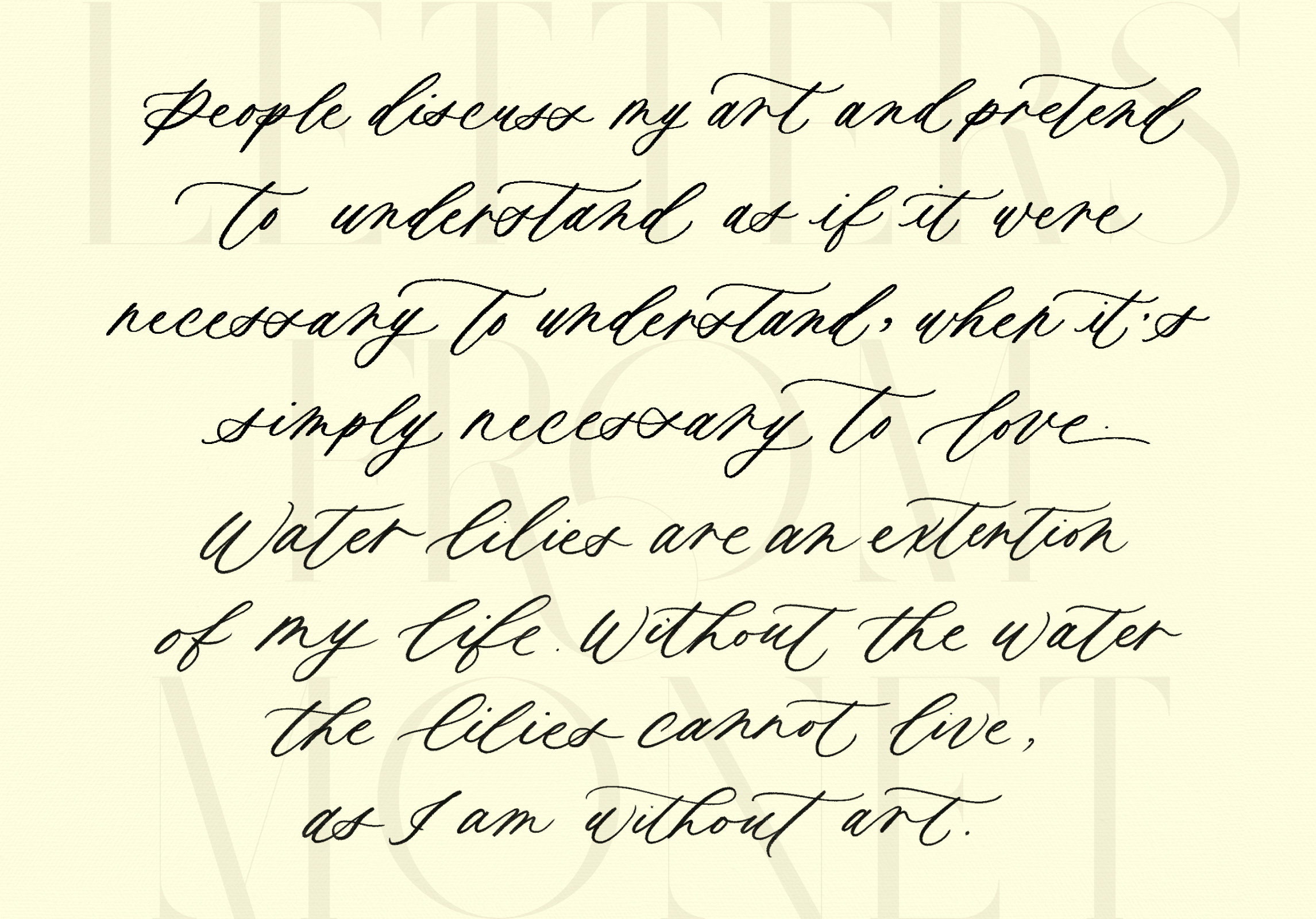 Monet Inspired Modern Calligraphy Traceable Workbook Write - Etsy