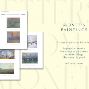 Monet Inspired Modern Calligraphy Traceable Workbook - Write Monet's ...