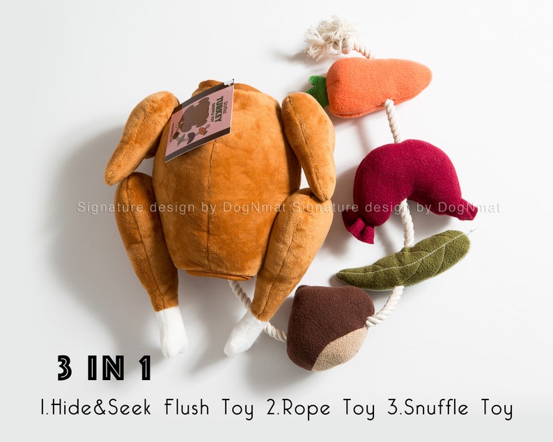 Stuffed Turkey Snuffle Dog Toy-3 in 1 Hide and Seek Toy - Etsy