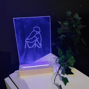 Custom LED Light Portrait Wall Art-christmas Gift-valentines Day ...