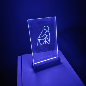 Custom LED Light Portrait Wall Art-christmas Gift-valentines Day ...