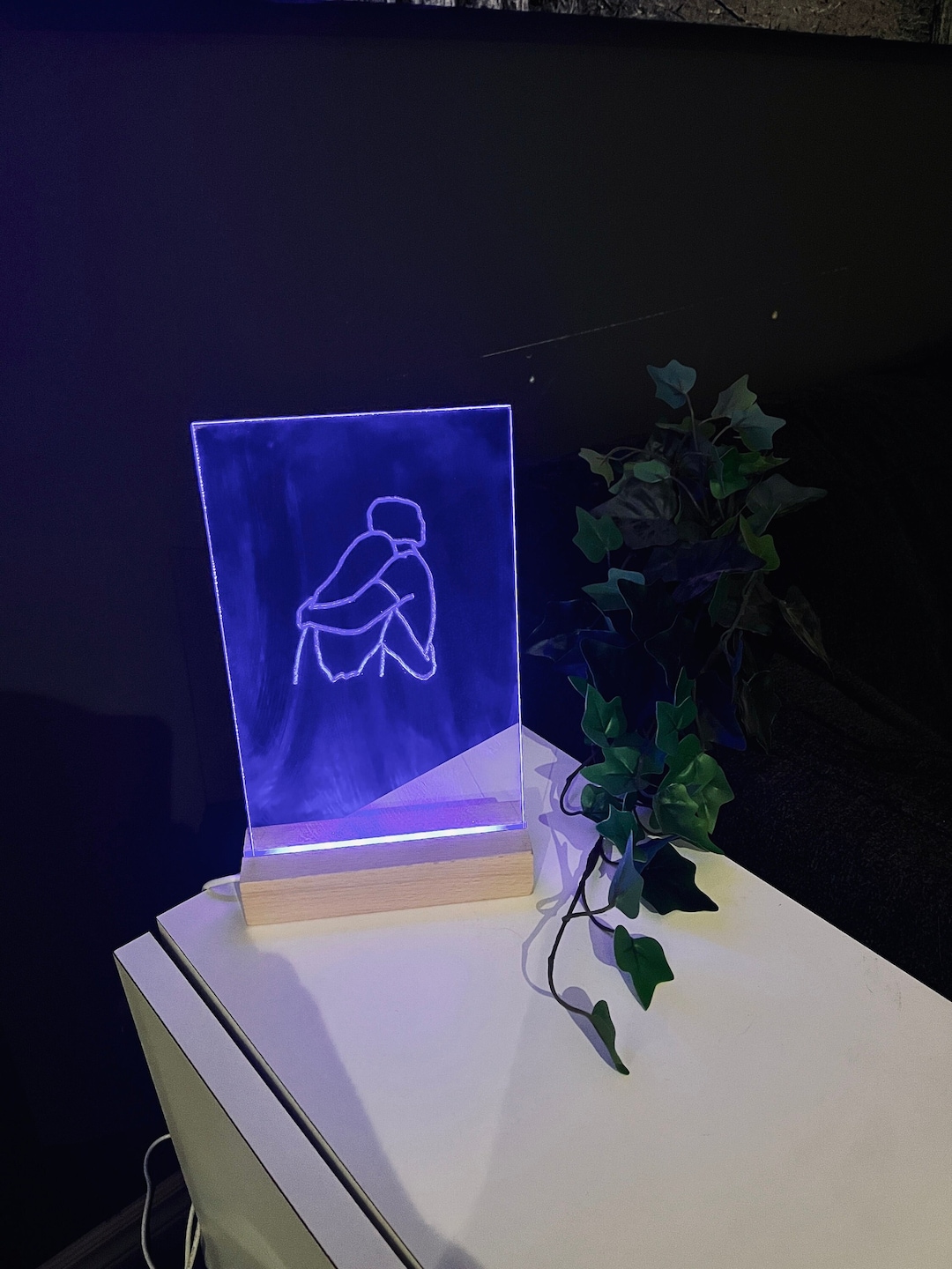 Custom LED Light Portrait Wall Art-christmas Gift-valentines Day ...