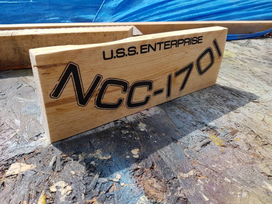 Free Standing Star Trek is Enterprise Nce-1701 Wooden Sign,home Decor ...