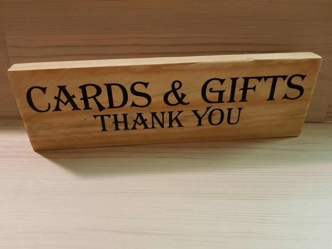 Free Standing Cards & Gifts Thank You Wooden Sign,wedding, Engagement ...