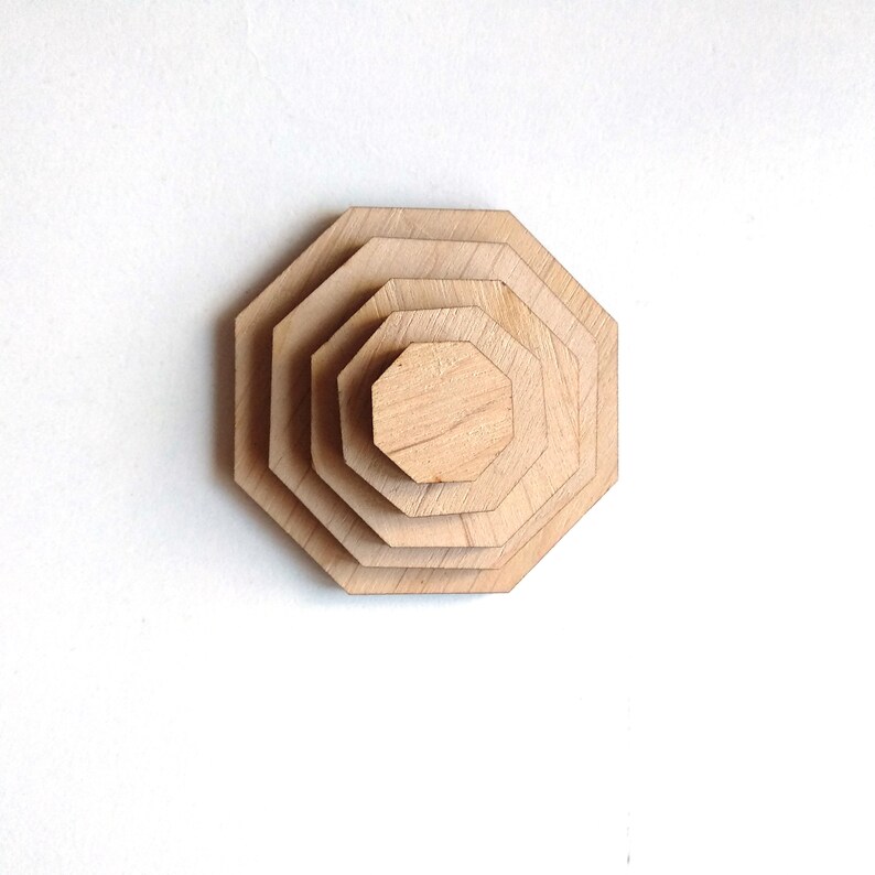 Wood Octagon Earring Bases: Laser Cut Charms, DIY Jewelry (10 Pcs) - Etsy