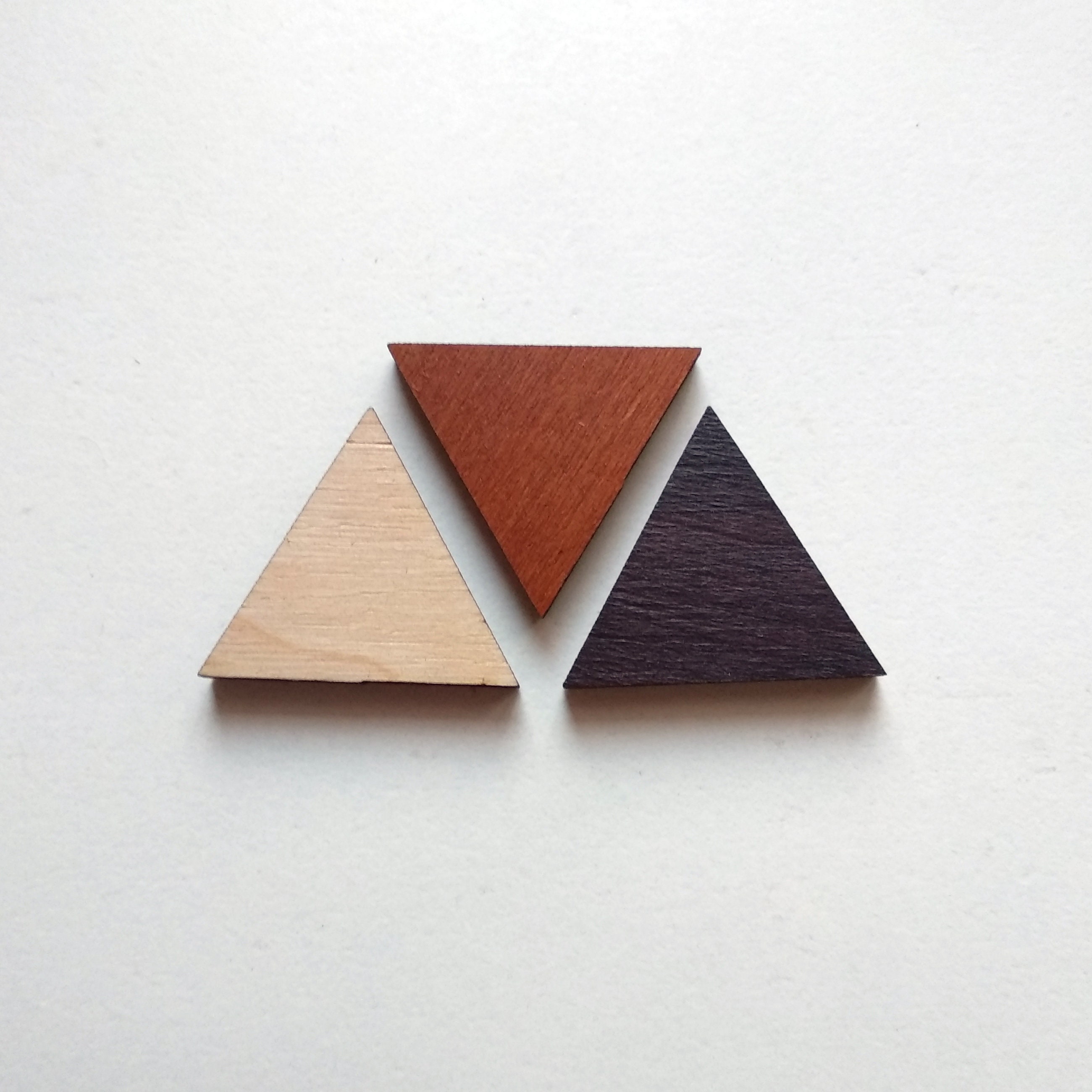 10 Triángulo de madera Forma de madera bases de madera artes | Etsy