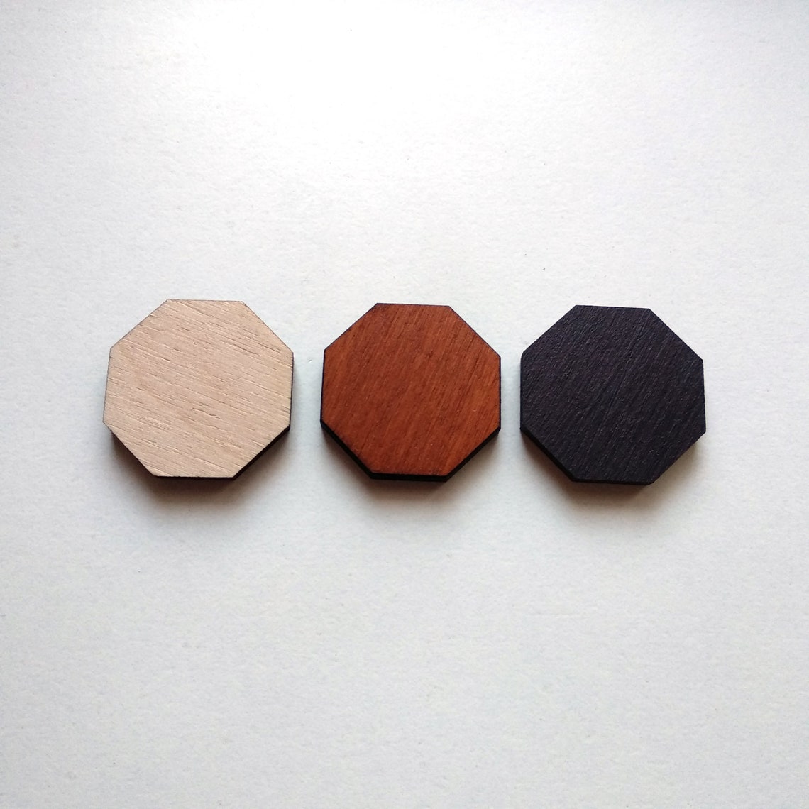 Wood Octagon Earring Bases: Laser Cut Charms, DIY Jewelry (10 Pcs) - Etsy