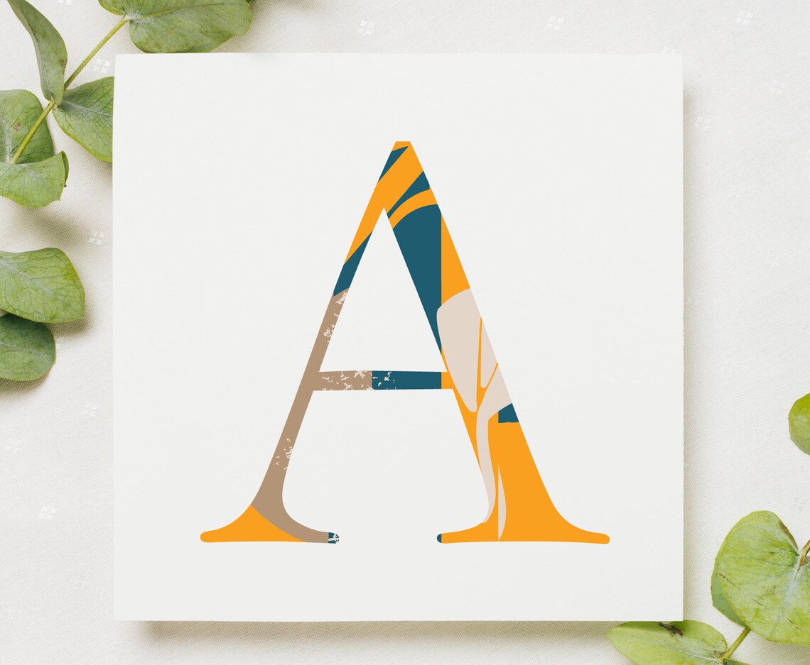 Alphabet Letters Digital Alphabet Instant Download PNG Files Abstract ...