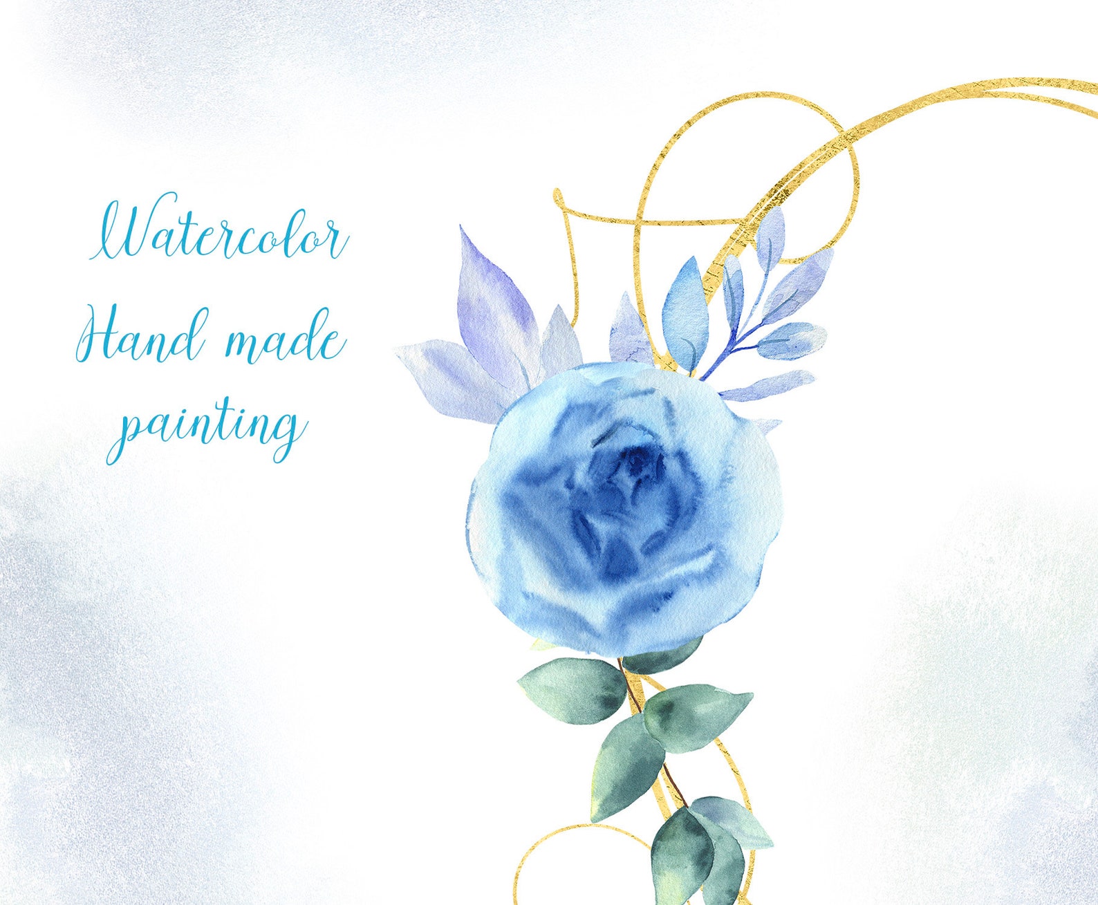 Gold and Watercolor Frames Set.gold Foil Frames.gold Floral Frames ...