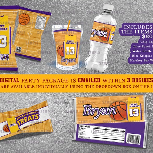 Jordan Jumpman Birthday Party Pack Chip Bag Candy Bar - Etsy