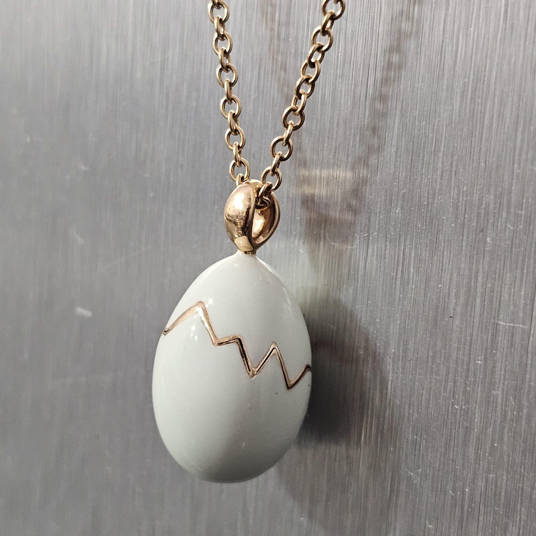 Roberto Coin Enamel Egg Pendant 18k Rose Gold Rare Limited Edition ...
